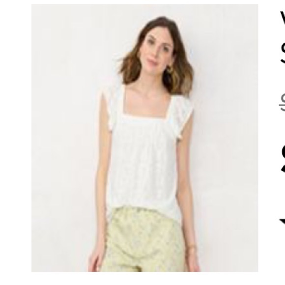 LC Lauren Conrad | Tops | Nwt Lc Lauren Conrad Ivory Tusk Ruffled ...